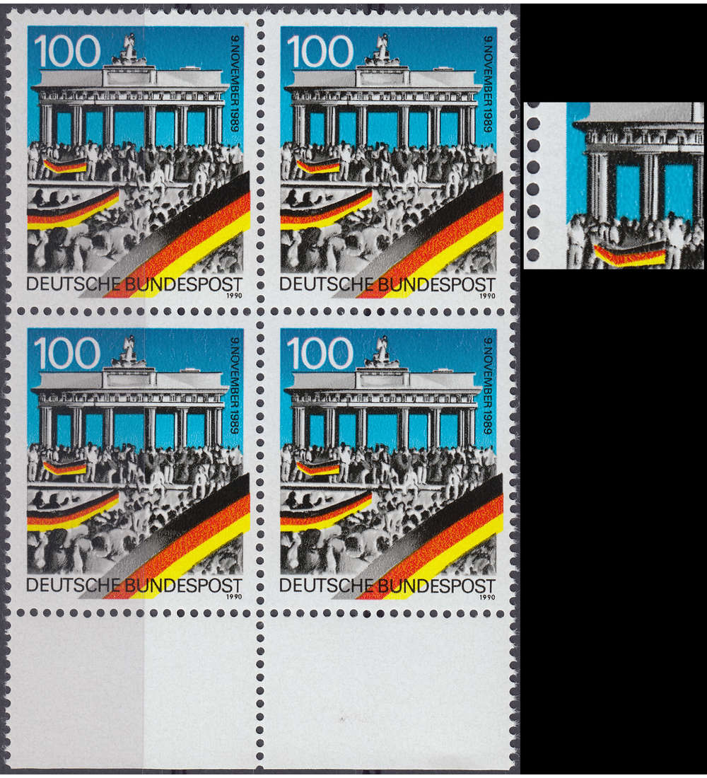 BRD Bund Nr. 1482 I PF II postfrisch ** Plattenfehler Briefmarke ...