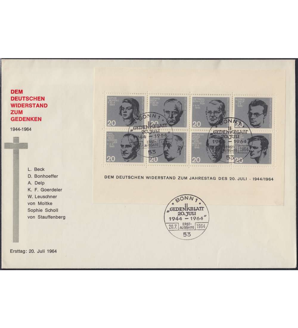 BRD Block 3 FDC Ersttagsbrief - Goldhahn - 176303
