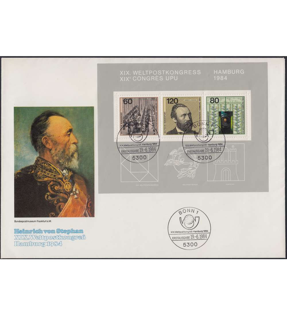BRD Block 19 FDC Ersttagsbrief - Goldhahn - 176319