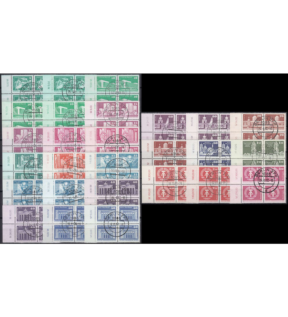 DDR Spezial 27 Viererblocks gestempelt Briefmarke - Goldhahn - 331123