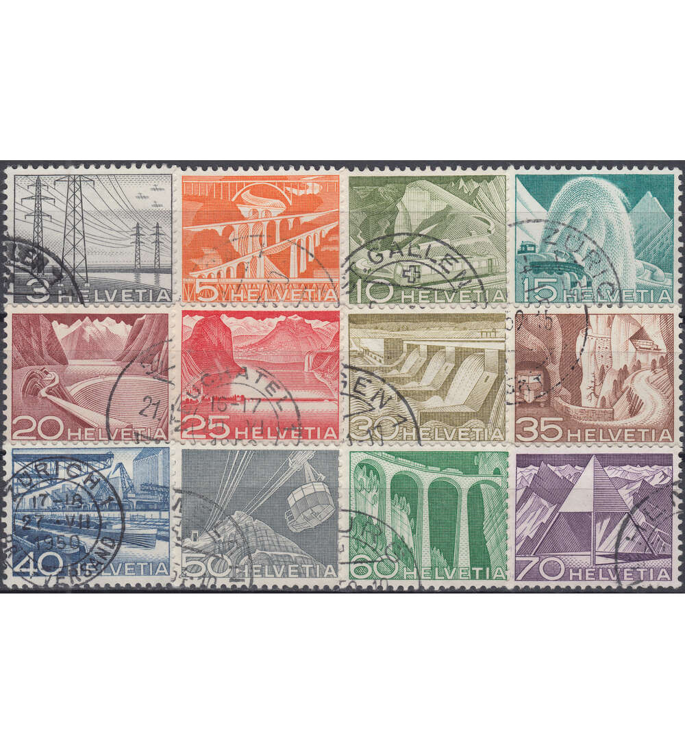 Schweiz Nr. 529-540 gestempelt Freimarken 1949 Briefmarken - Goldhahn - 379716